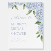Blue Hydrangea Welcome Sign, Flower Border Foam Board | Zazzle