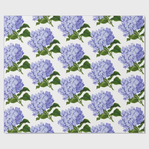 Blue Hydrangea Wrapping Paper | Zazzle