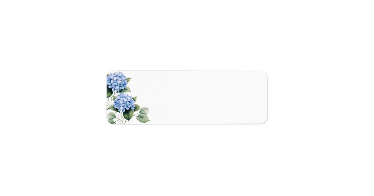 Blue Hydrangeas Label | Zazzle