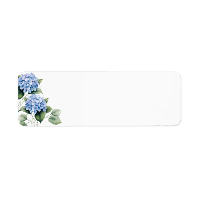 Blue Hydrangeas Label | Zazzle