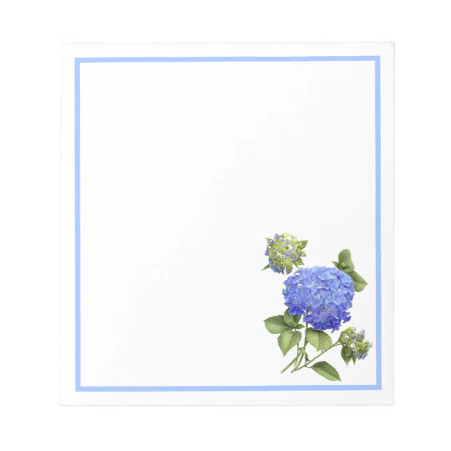 Blue Hydrangeas Notepad | Zazzle
