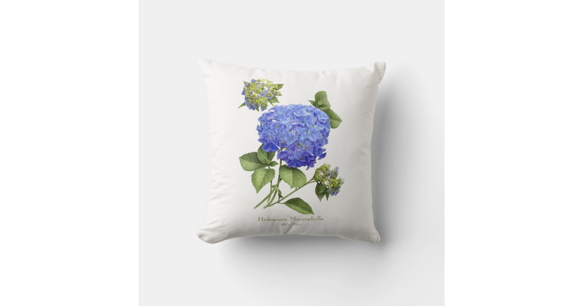 Blue Hydrangeas Throw Pillow | Zazzle
