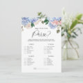 Blue Hydrangeas What's In Your Purse Game Card | Zazzle