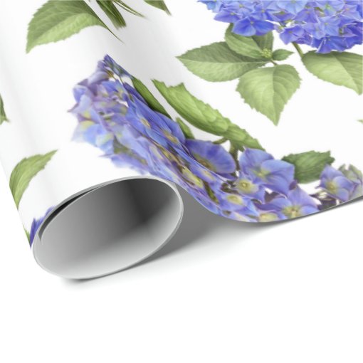 Blue Hydrangeas Wrapping Paper | Zazzle