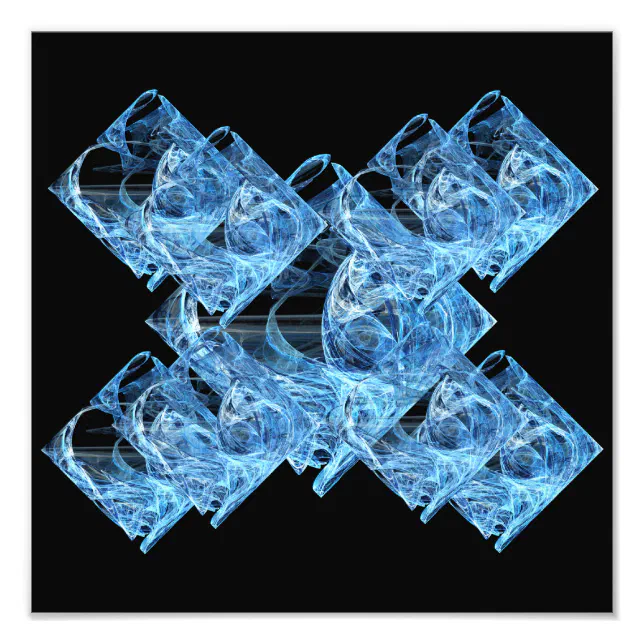 Blue Ice Cubes Photo Print | Zazzle