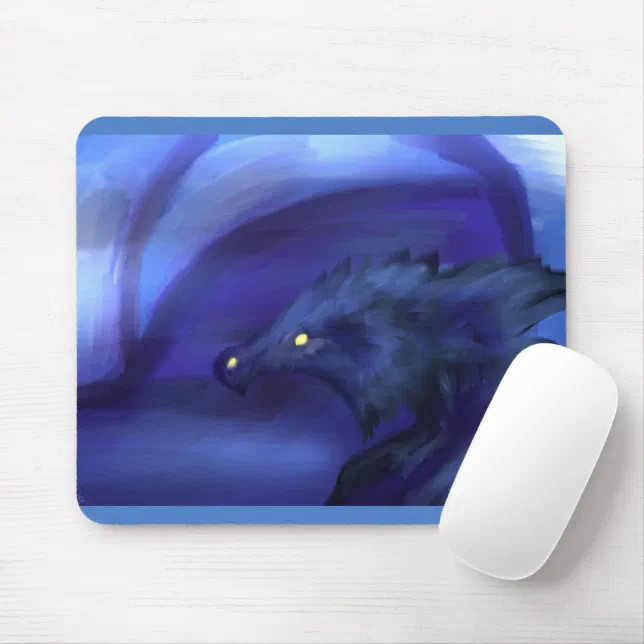 Blue Ice Dragon Mousepad | Zazzle