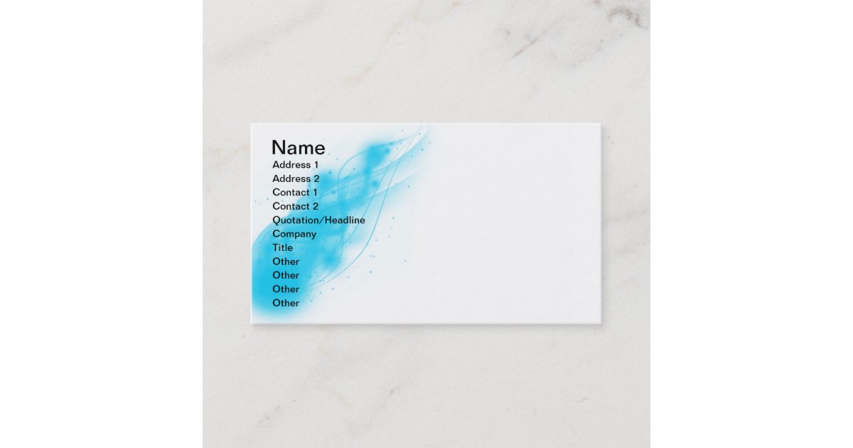Blue ice flame business card | Zazzle