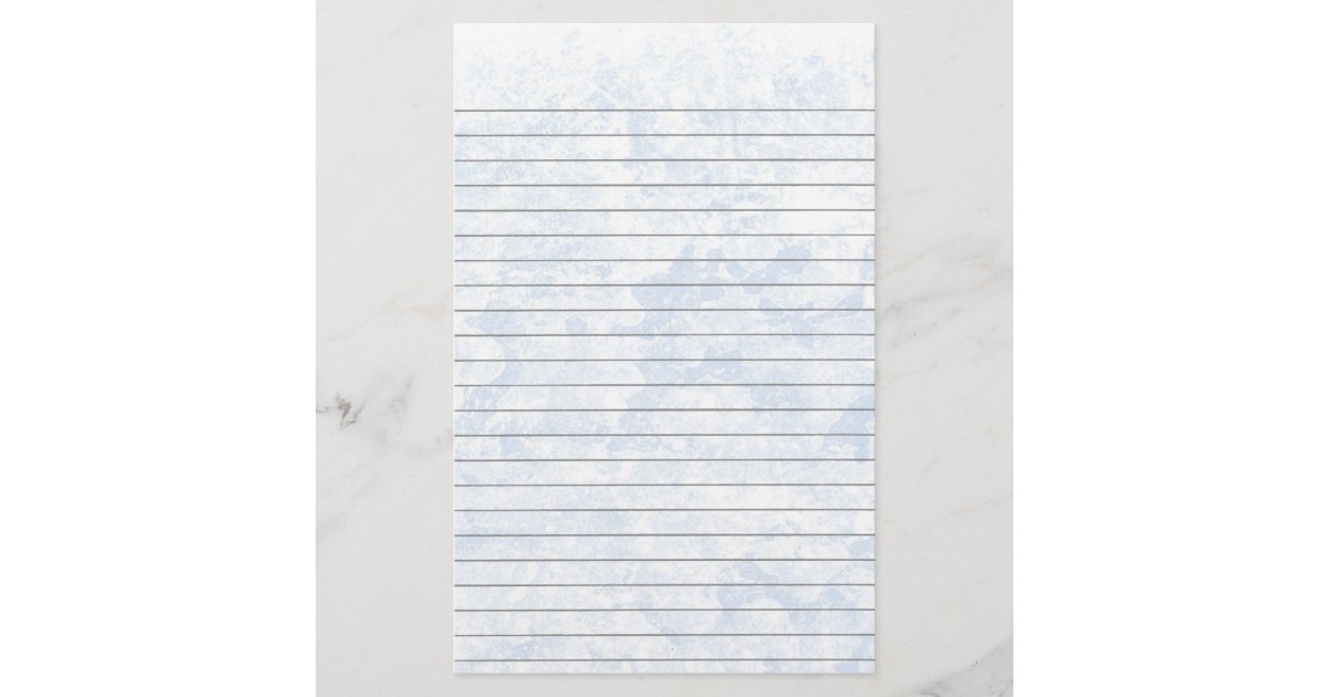 Blue Ice Lined Stationery | Zazzle