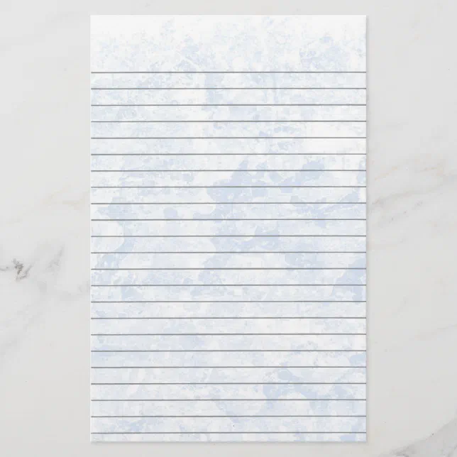 Blue Ice Lined Stationery | Zazzle