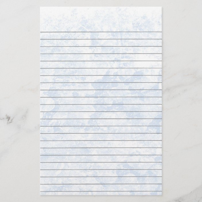Blue Ice Lined Stationery | Zazzle