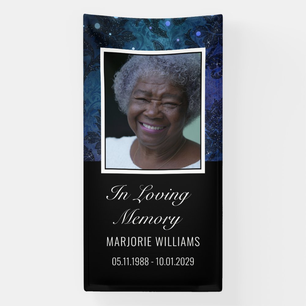 Blue In Loving Memory Photo Memorial Grave Cover sold by Aidan Glutton ...