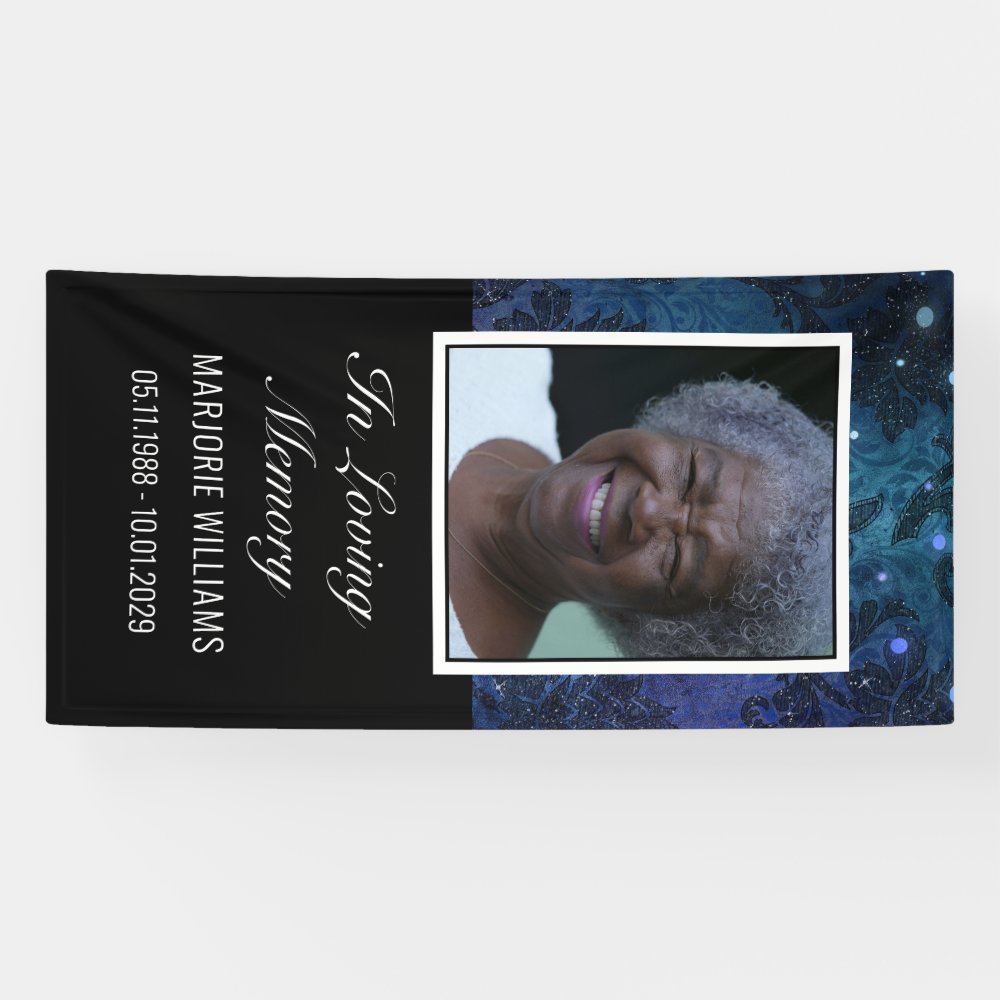 Blue In Loving Memory Photo Memorial Grave Cover sold by Aidan Glutton ...