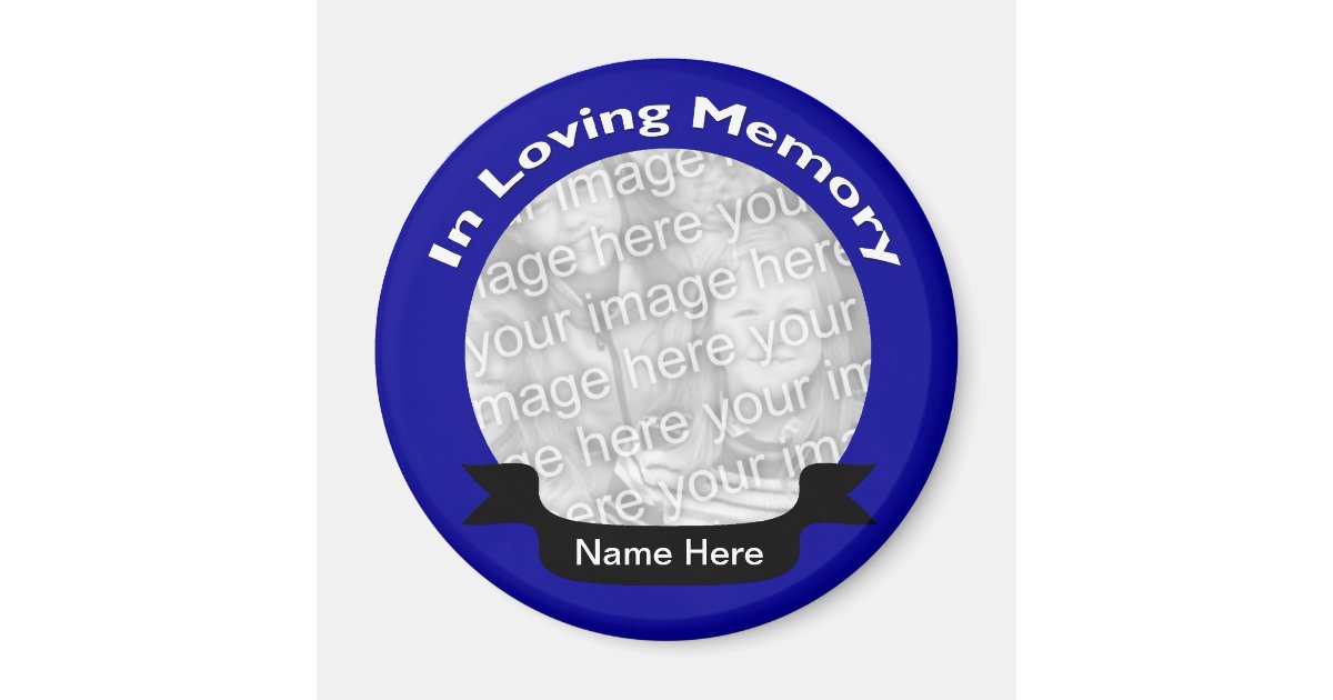 Blue In Memory Of Magnet | Zazzle