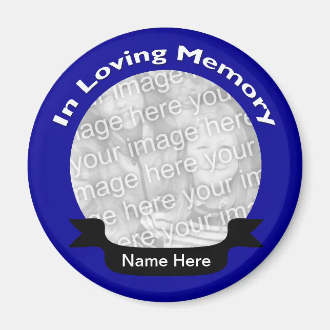 Blue In Memory Of Magnet | Zazzle