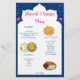 Blue Indian design border hindu wedding menu | Zazzle