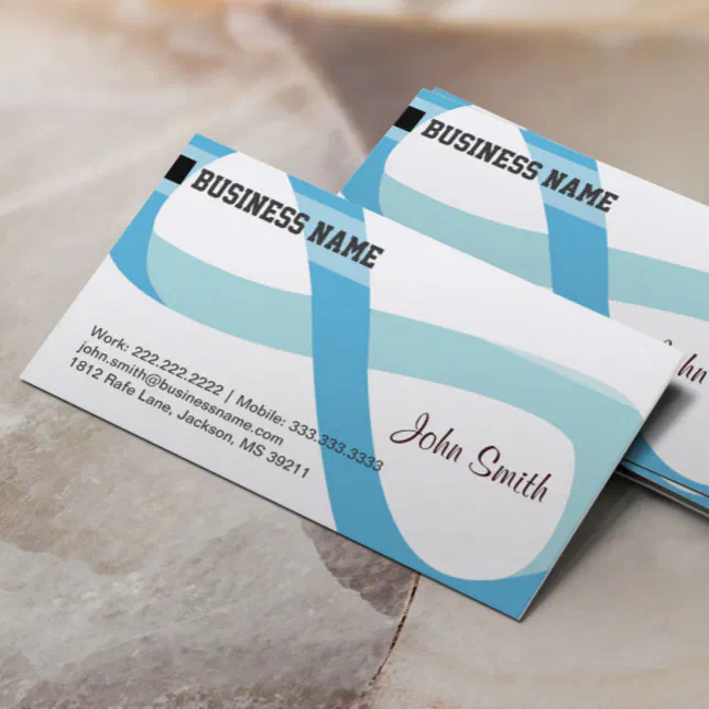 Blue infinity business card | Zazzle