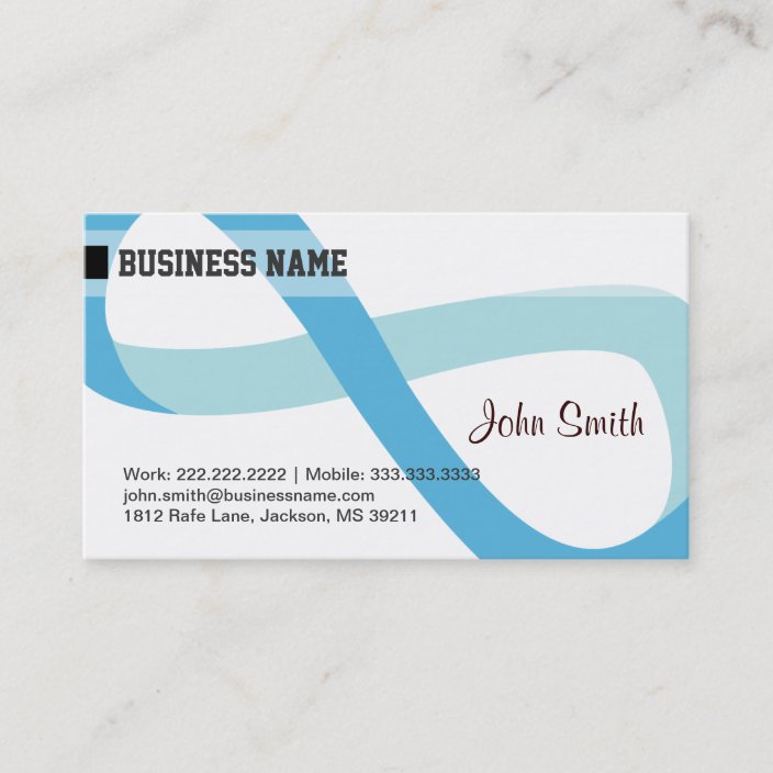 Blue infinity business card | Zazzle.com