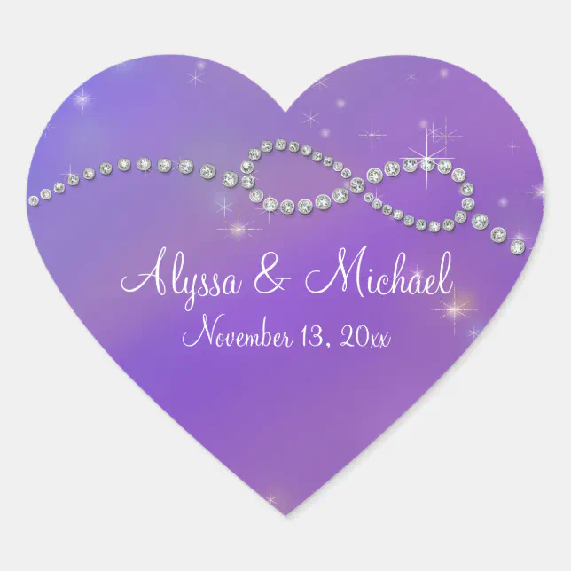 Blue Infinity Symbol Sign Infinite Love Twinkling Heart Sticker | Zazzle