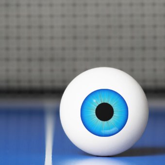 Blue Iris Eyeball Ping-Pong Ball | Zazzle