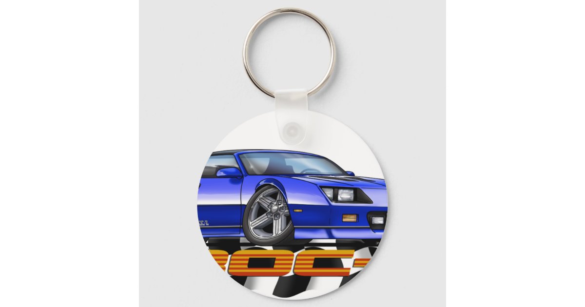 Blue IROC Z Keychain | Zazzle