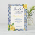 Blue Italian Title Bridal Shower Invitation | Zazzle