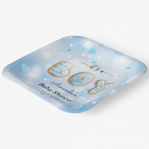 Blue its a Boy Baby Shower Paper Plate | Zazzle