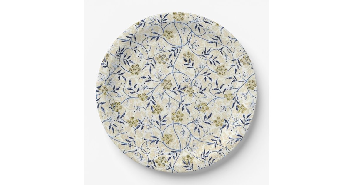 Blue Jasmine Paper Plates | Zazzle