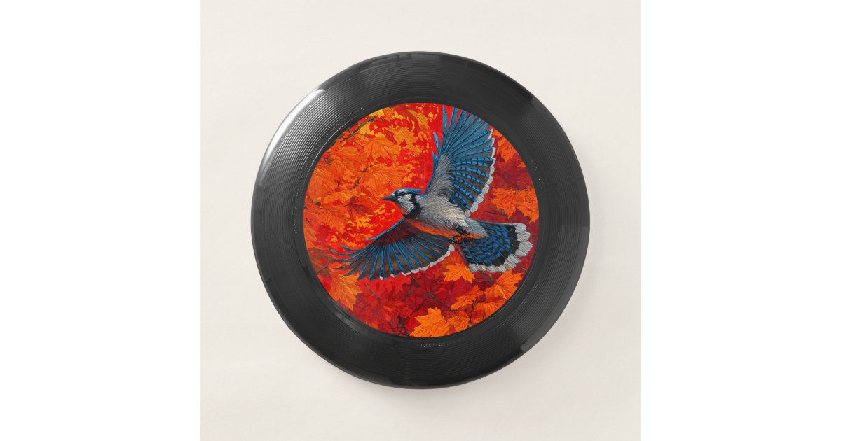 Blue Jay Fire Sky Ultimate Frisbee | Zazzle