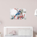 Blue Jay in Common Winterberry Poster | Zazzle