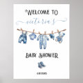 Blue Jean Baby Denim Baby Shower Welcome Sign | Zazzle