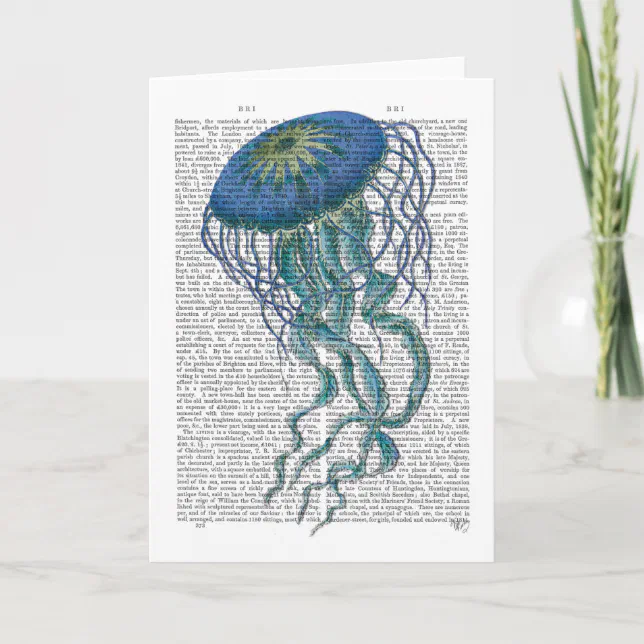 Blue Jellyfish Card | Zazzle