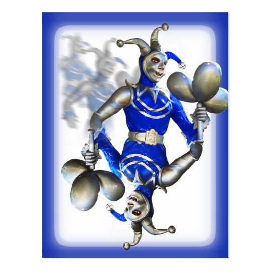 Blue jester postcard | Zazzle.com