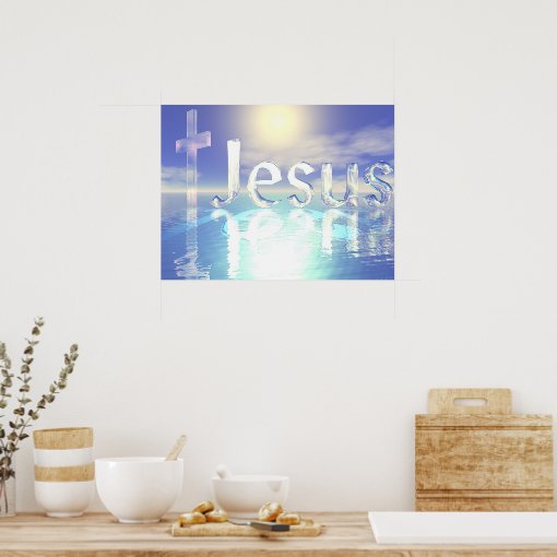 Blue Jesus Poster | Zazzle