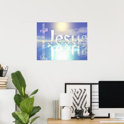 Blue Jesus Poster | Zazzle