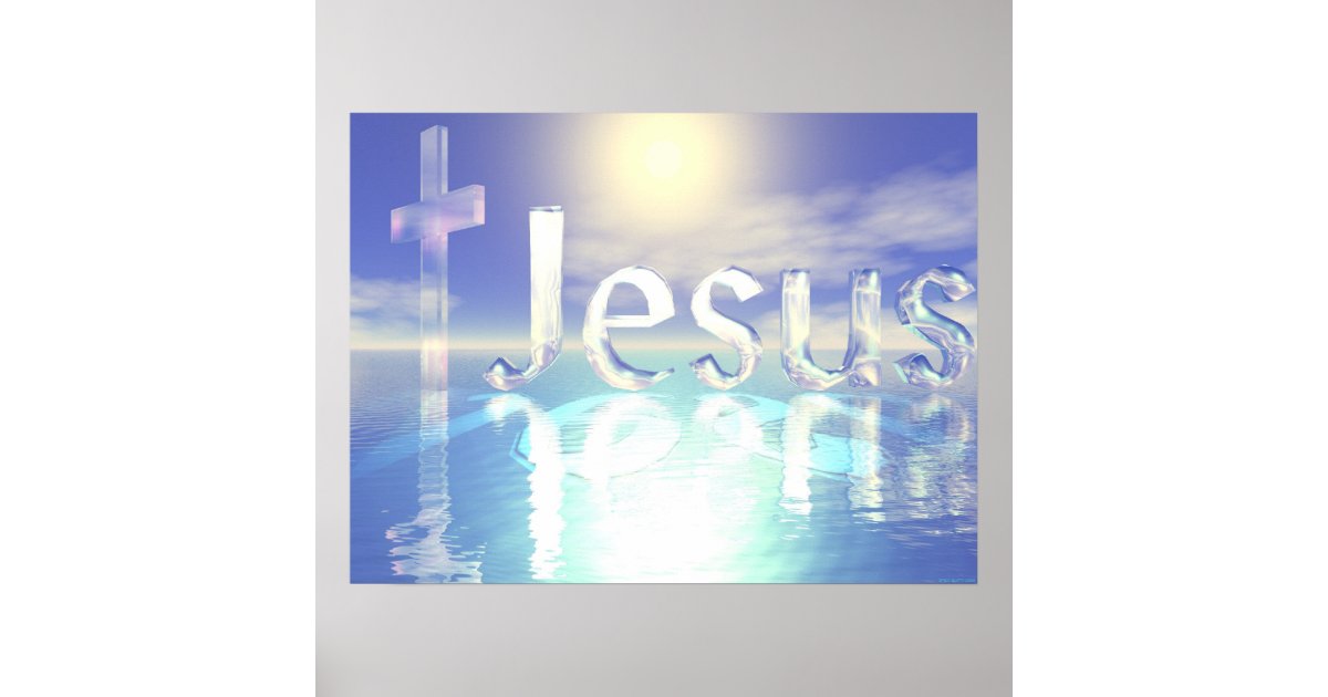 Blue Jesus Poster | Zazzle