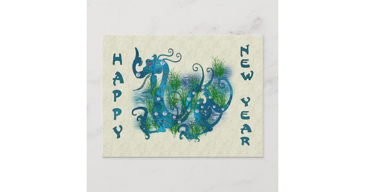 Blue Jeweled Dragon Postcard | Zazzle