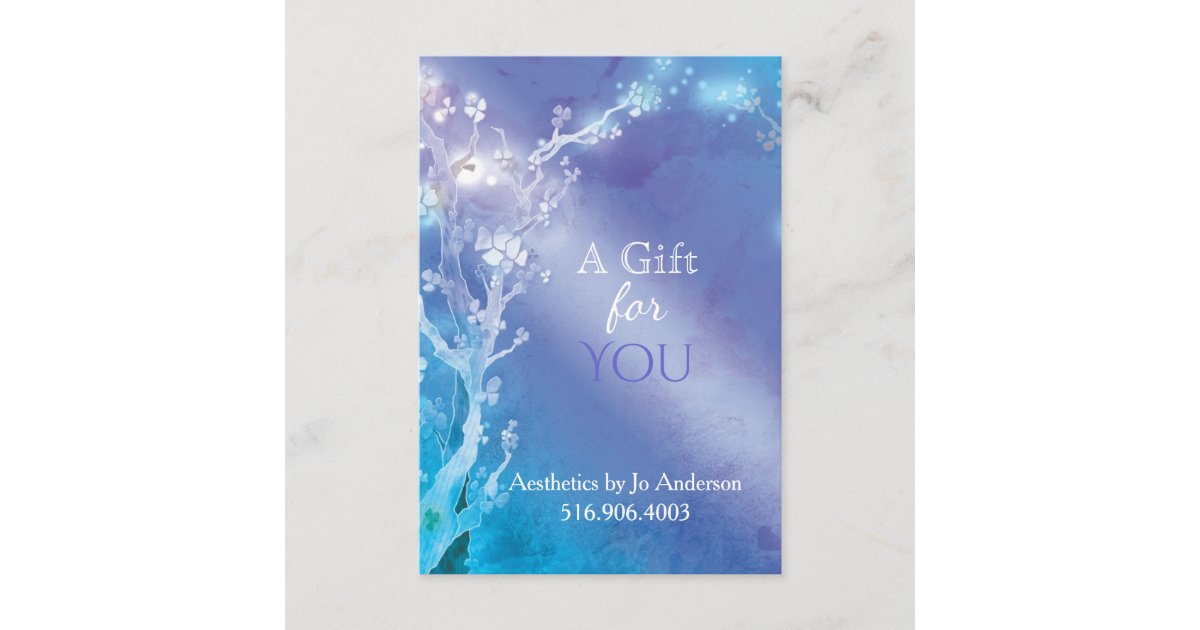 Blue Jeweled Trees Business Gift Certificate | Zazzle.com