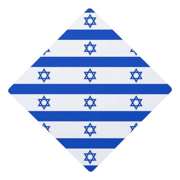 Blue jewish star of David pattern Graduation Cap Topper | Zazzle.com