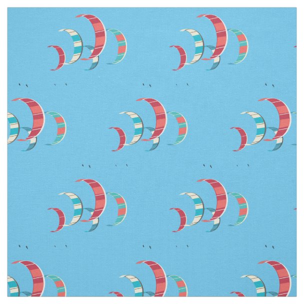 Kite Surfing Fabric | Zazzle