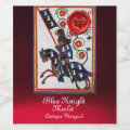 BLUE KNIGHT HORSEBACK RED WAX SEAL,GRAPES WINE LABEL | Zazzle