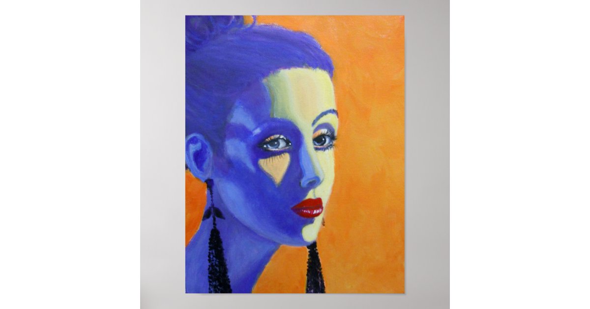 Blue Lady Poster | Zazzle