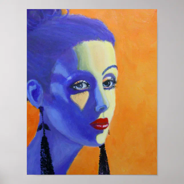 Blue Lady Poster | Zazzle