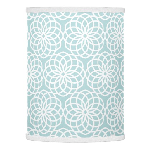 Blue Lattice Flower Geometric Pattern Lamp Shade | Zazzle