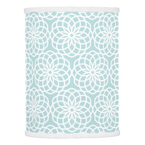 Blue Lattice Flower Geometric Pattern Lamp Shade | Zazzle