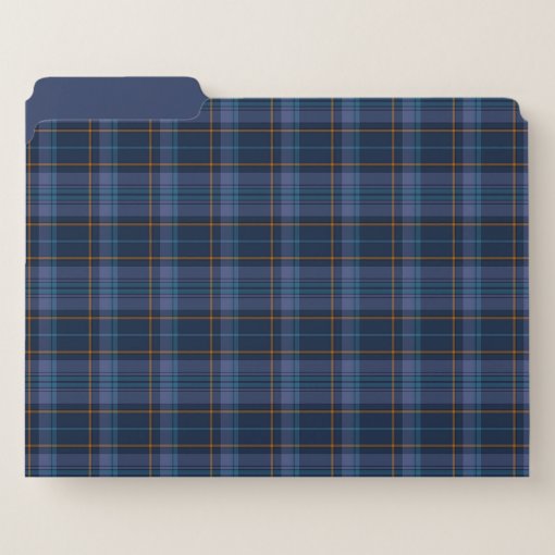 Blue, Lavender & Gold Plaid File Folder | Zazzle