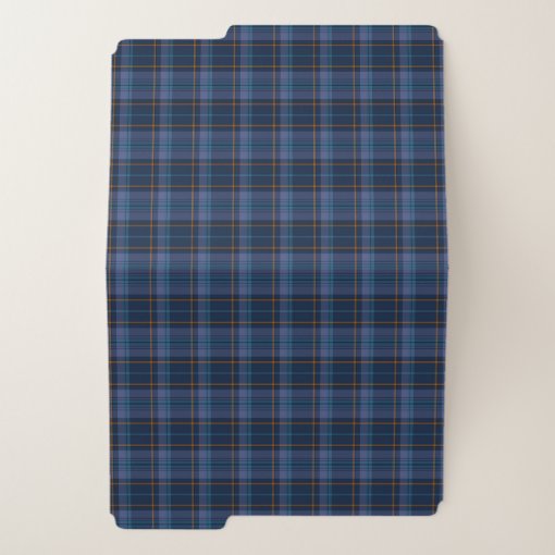 Blue, Lavender & Gold Plaid File Folder | Zazzle