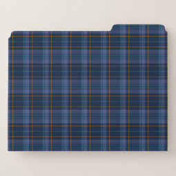 Blue, Lavender & Gold Plaid File Folder | Zazzle