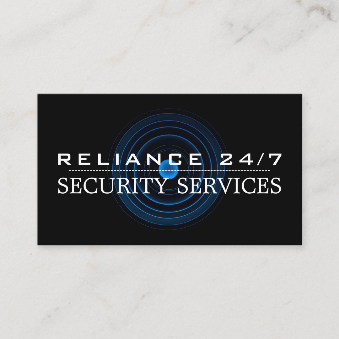 Blue Lens, Security Service Business Card | Zazzle