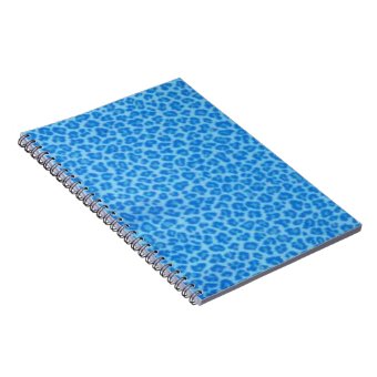Blue Leopard Print Spiral Notebook | Zazzle
