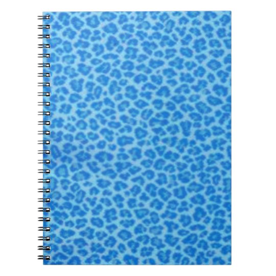 Blue Leopard Print Spiral Notebook | Zazzle.com